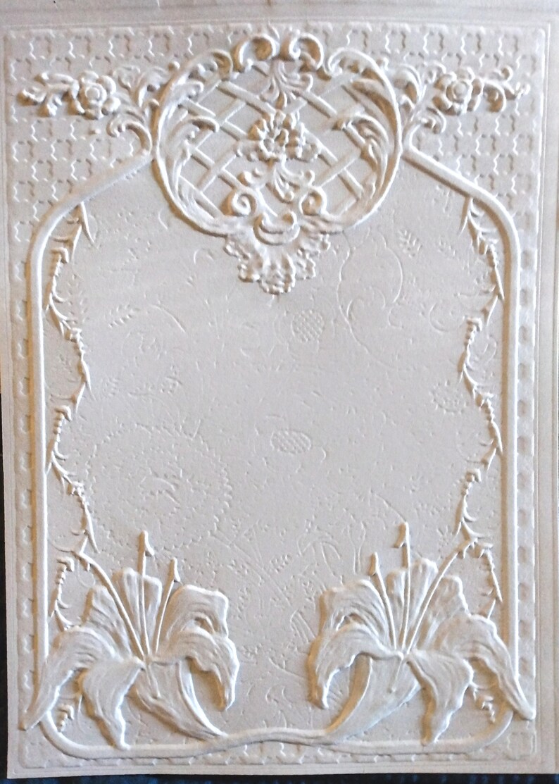 25 Hand Embossed Blank Cards - Etsy