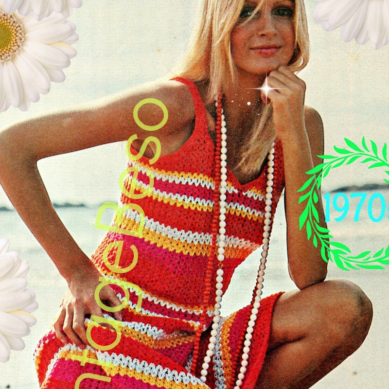 70s Stripes Bikini - Etsy