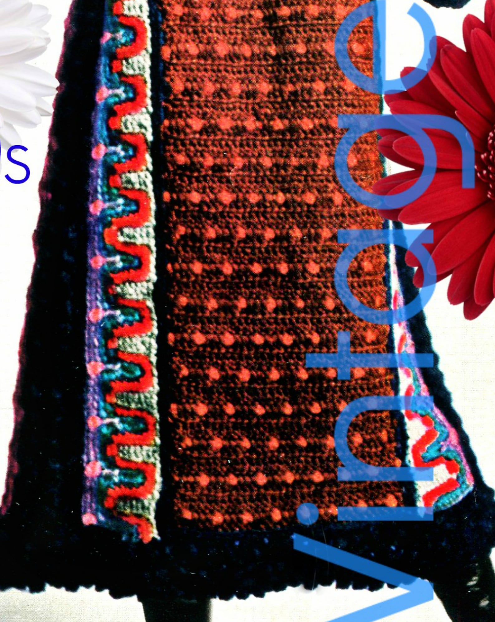 Vintage 1970s Boho Crochet Coat Pattern • Persian Art Inspired ...
