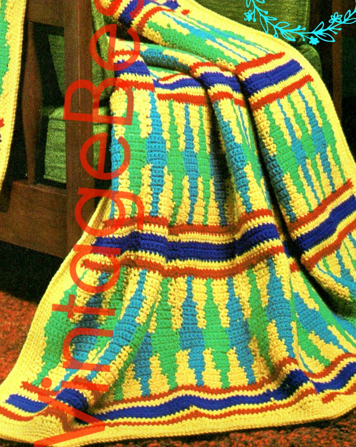 Sioux Indian Afghan Crochet PATTERN Vintage Afghan Pattern | Etsy