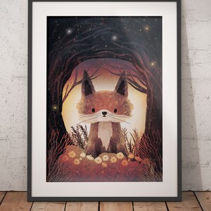Fox Den Print | Print 21x30 | Fantasy Illustration | Fox Illustration ...