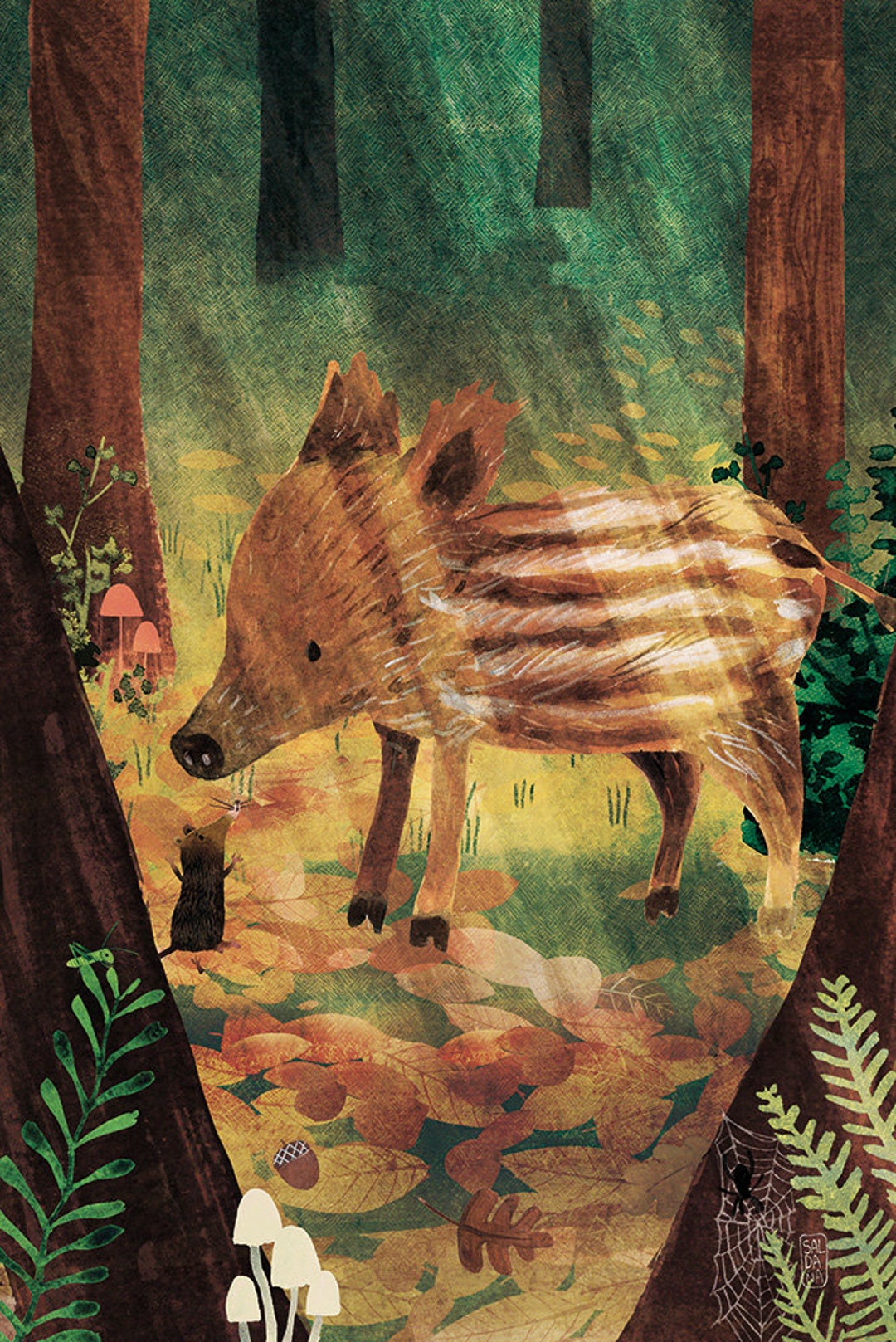 The Little Boar | Print 21x30 | Fantasy Illustration | Fantasy Art ...