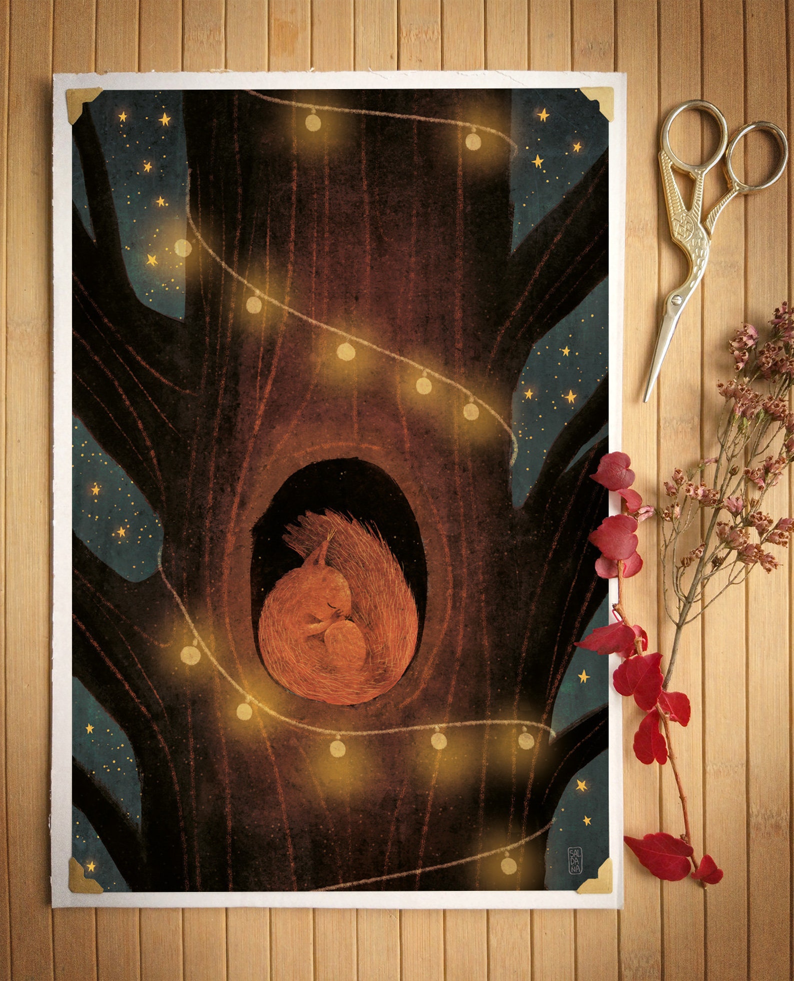 Good Night Print Print 21x30 Children Illustration - Etsy