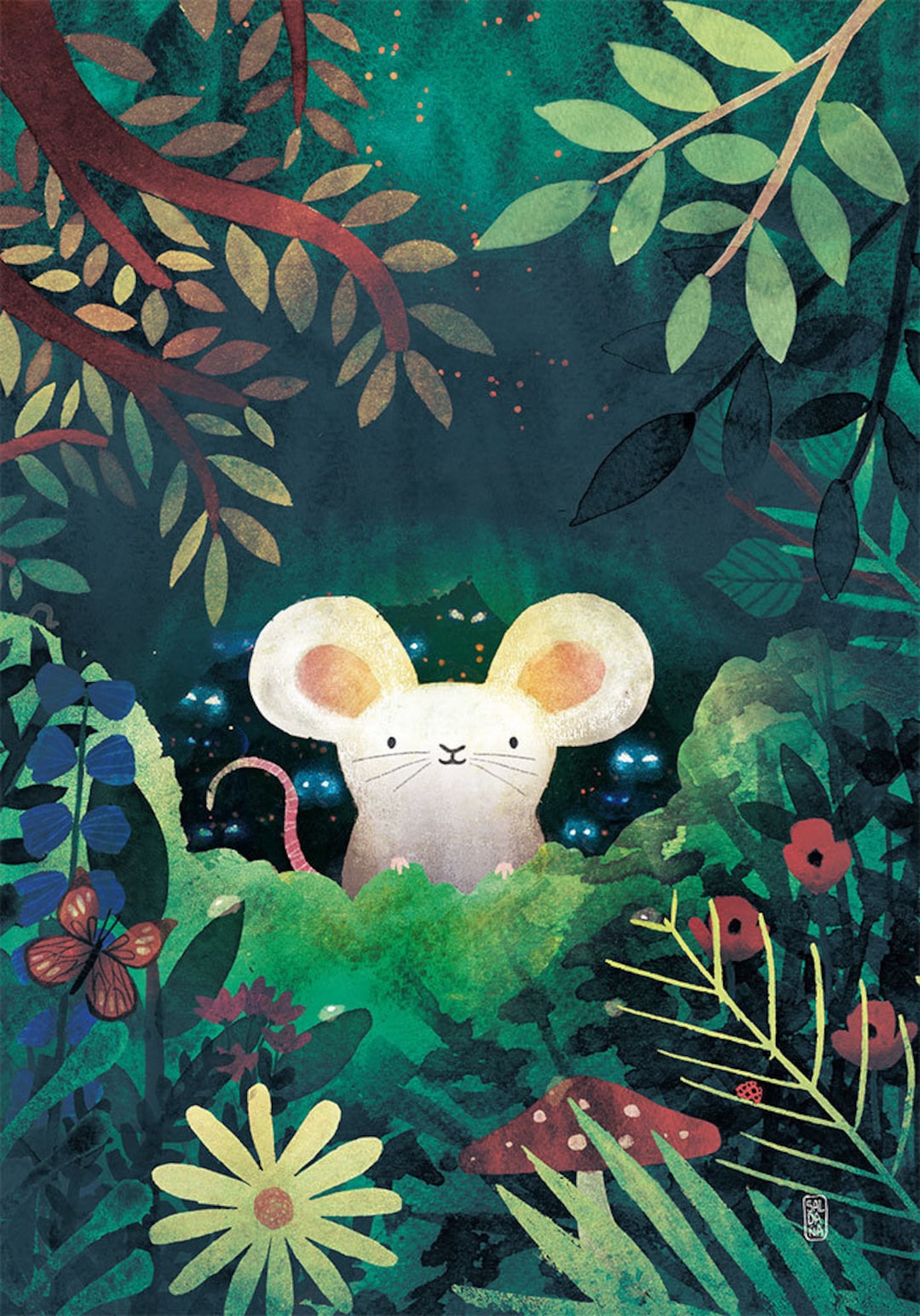 The Mouse Print | Print 21x30 | Mice Illustration | Cute Mouse | Wall ...