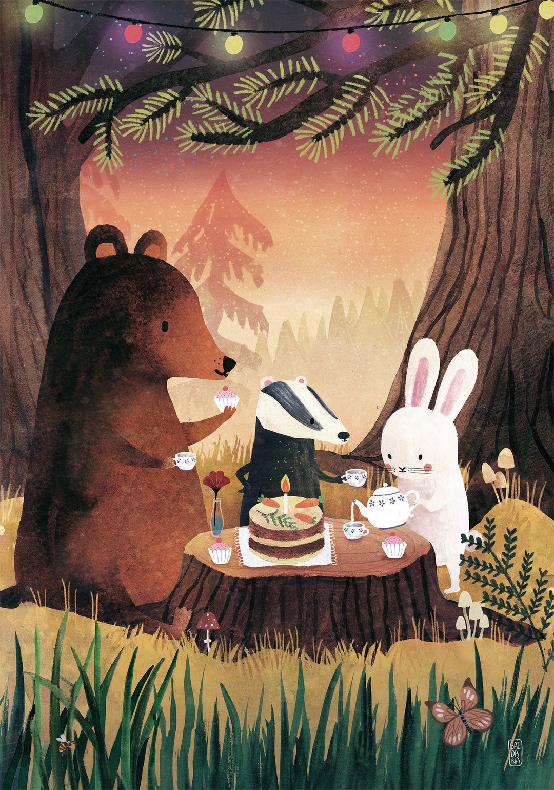 Birthday Party Print | Print 21x30 | Fantasy Illustration | Fantasy Art ...