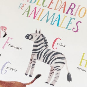Poster Abecedario de Animales Poster 50x70 Print A3 Alfabeto ilustrado ...