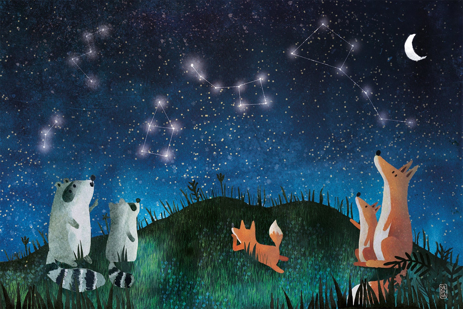 The Constellations Print| Print 21x30 | Fantasy Illustration | Fantasy ...