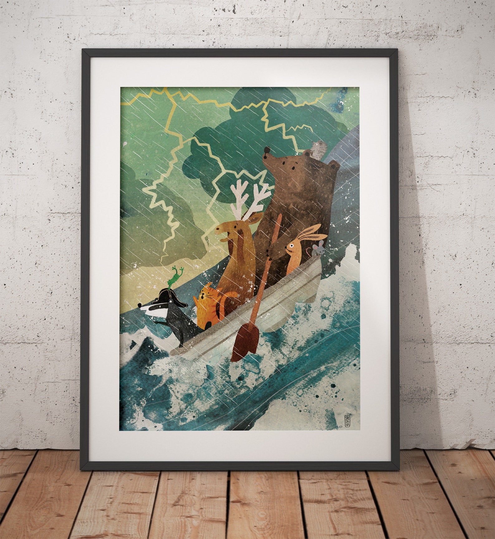 The Storm Print Print 21x30 Fantasy Illustration Fantasy Art Wall Decor ...