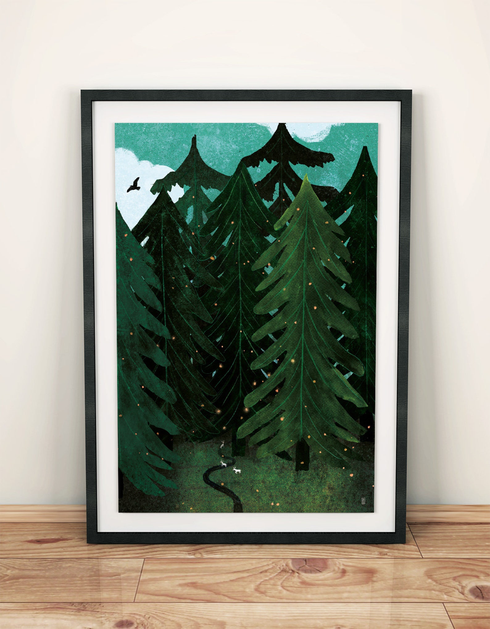 Enchanted Forest Print | Print 21x30 | Fantasy Illustration | Fantasy ...