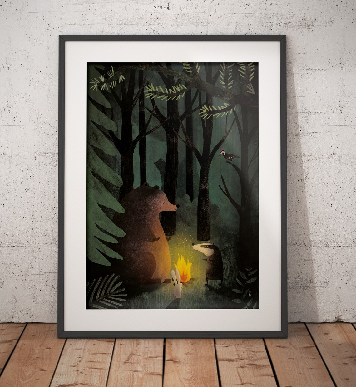 The Bonfire Print Print 21x30 Fantasy Illustration | Etsy