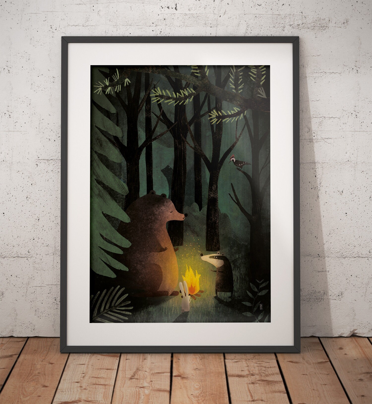 The Bonfire Print | Print 21x30 | Fantasy Illustration | Fantasy Art ...