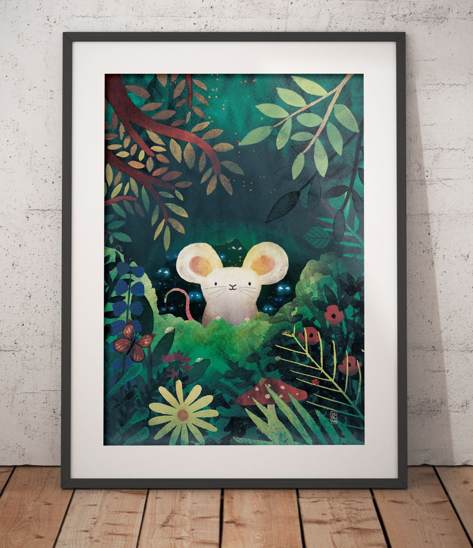 The Mouse Print | Print 21x30 | Mice Illustration | Cute Mouse | Wall ...