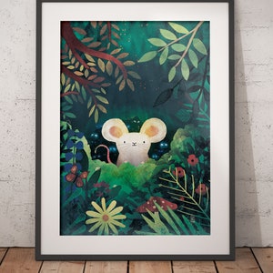 The Mouse Print | Print 21x30 | Mice Illustration | Cute Mouse | Wall ...