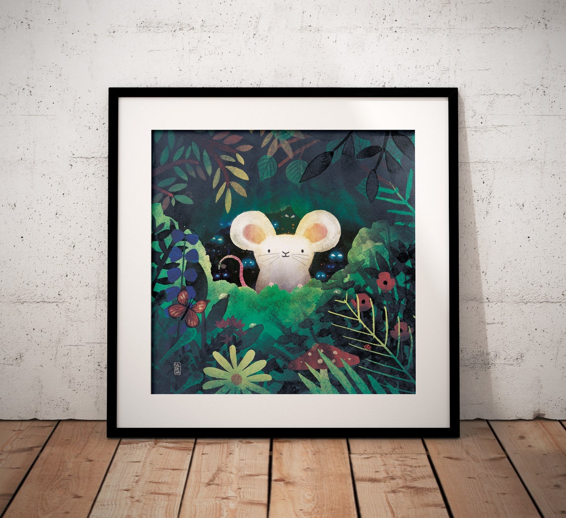 The Mouse Print Print 21x30 Mice Illustration Cute Mouse | Etsy