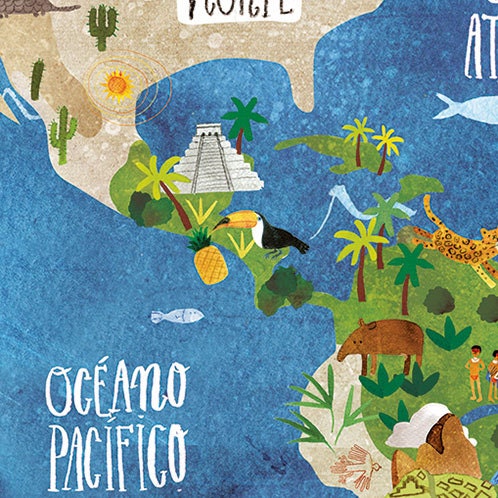 World Map Poster | World Map Wall Art 50x70 Cm | Nursery Art ...