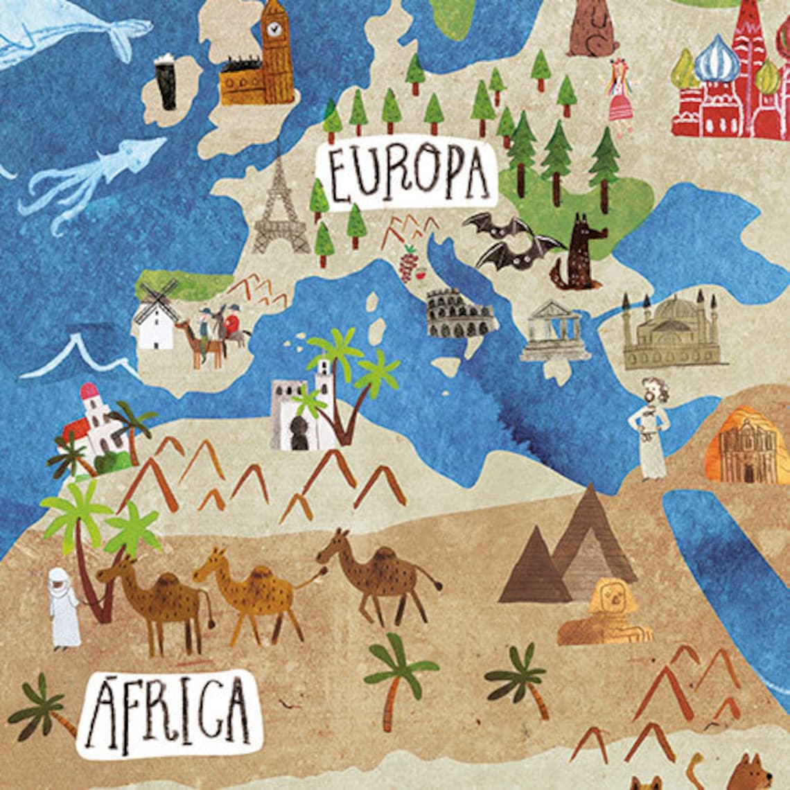 World Map Poster World Map Wall Art 50x70 Cm Nursery Art | Etsy