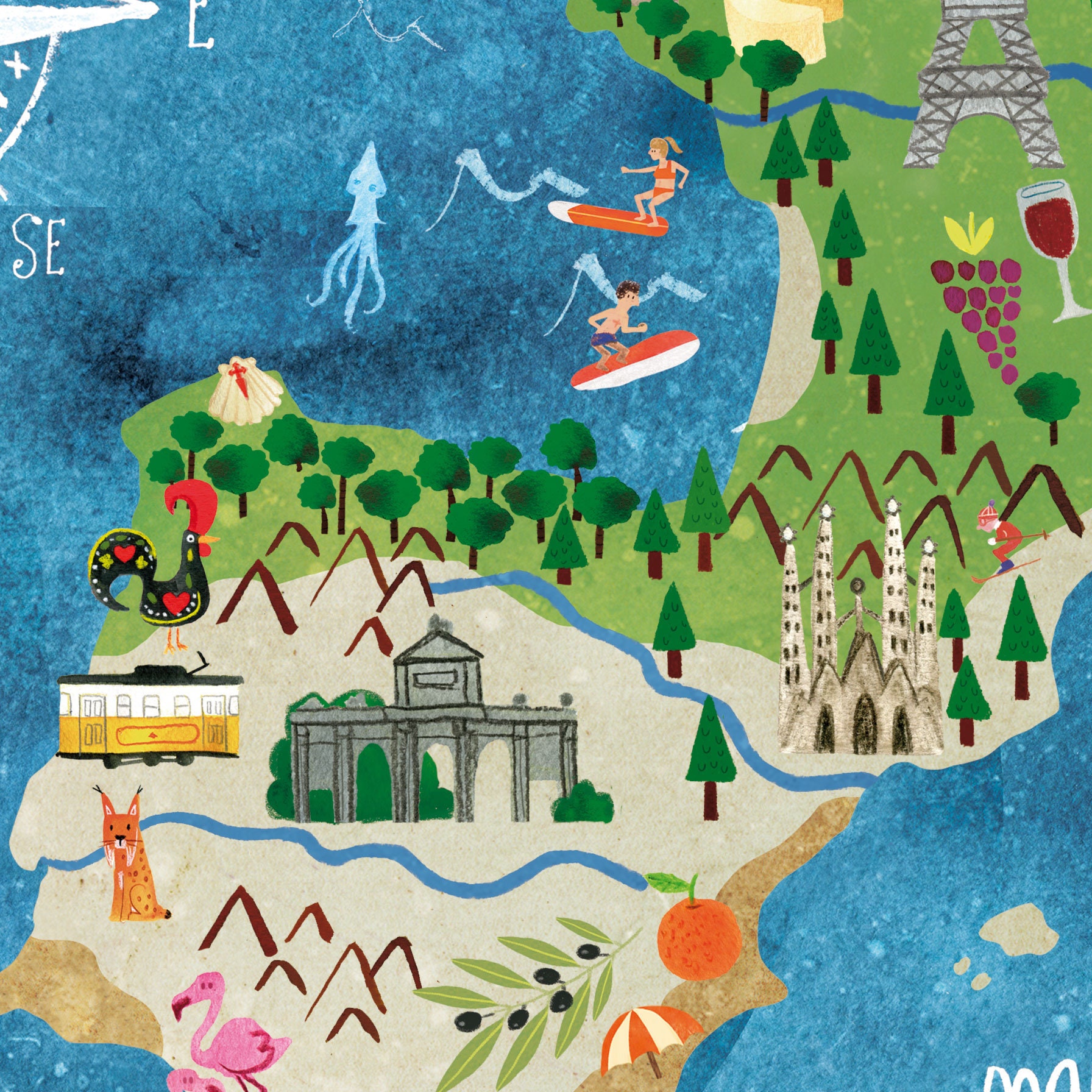 Europe Map Poster Map Wall Art 50x70 Cm Nursery Art - Etsy