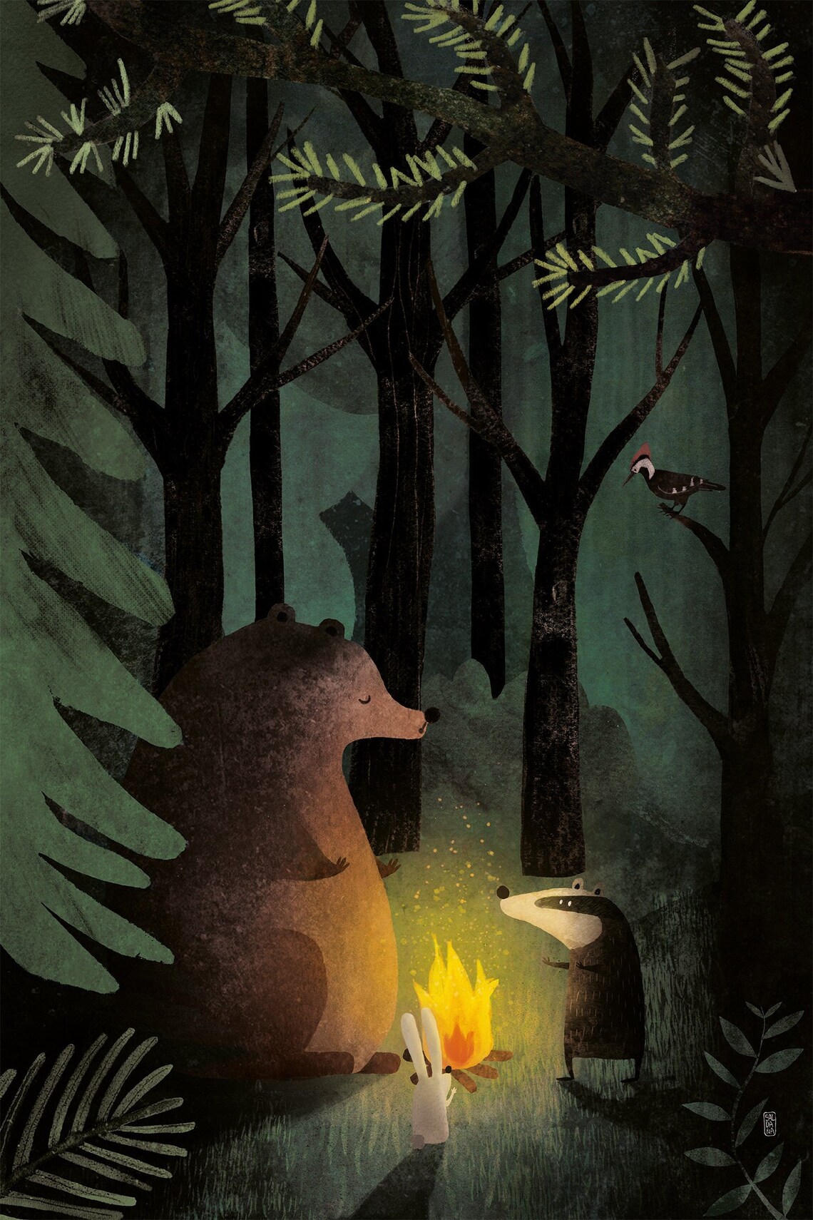 The Bonfire Print Print 21x30 Fantasy Illustration | Etsy