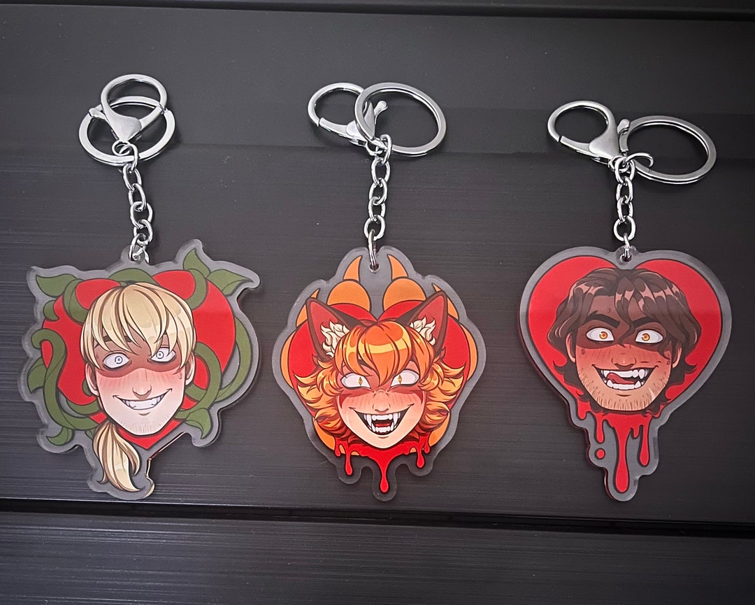 BTD/YKMET Heart Portraits | Acrylic Keychains - Etsy