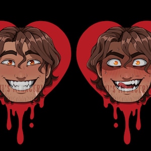 BTD/YKMET Heart Portraits | Acrylic Keychains - Etsy