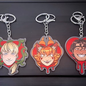 BTD/YKMET Heart Portraits | Acrylic Keychains - Etsy