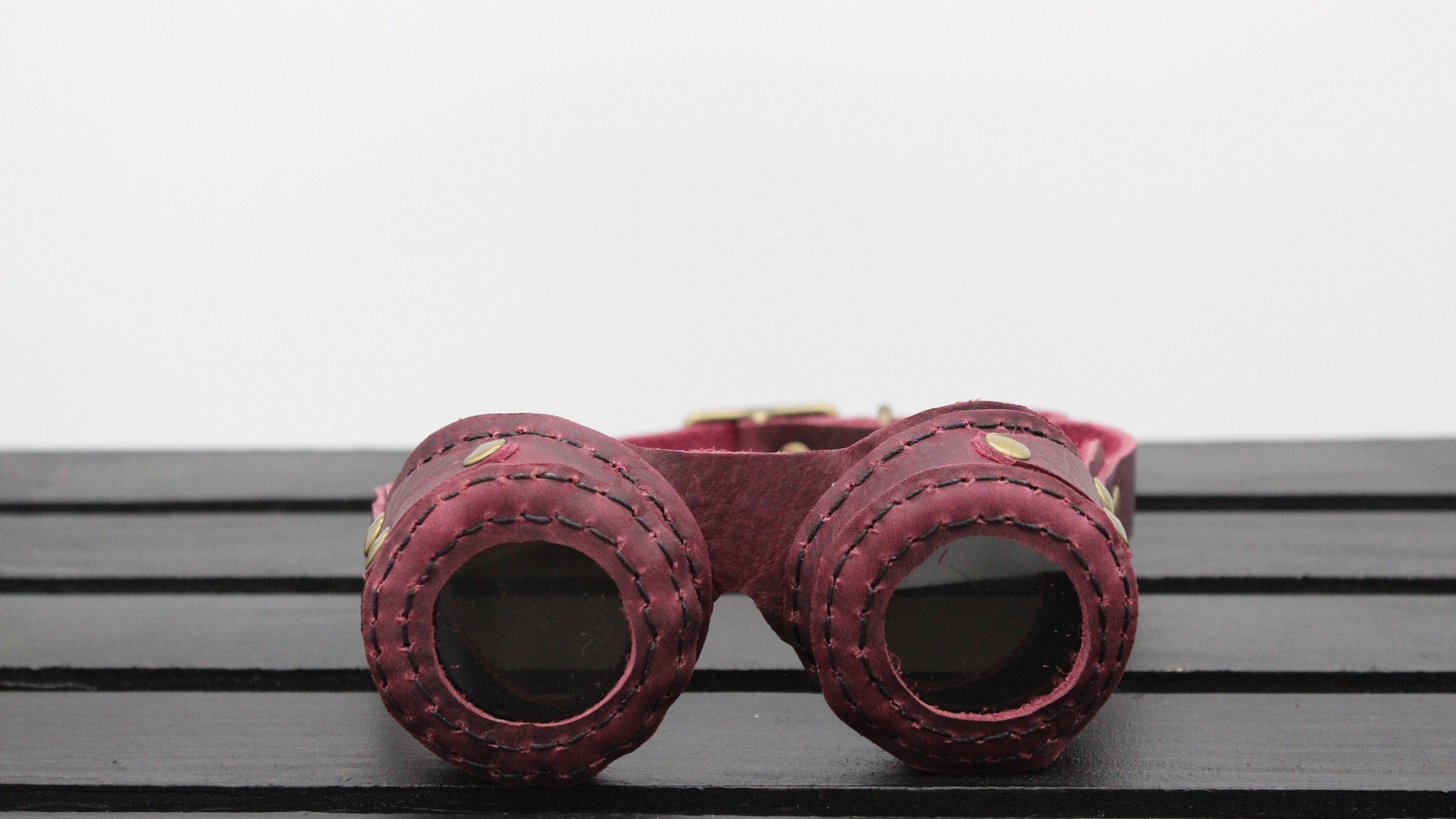 Soft purple steampunk goggles | Etsy
