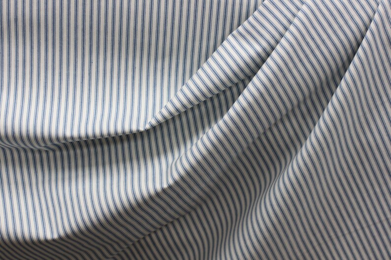 Waverly Classic Ticking in Denim Color. Blue and White. - Etsy