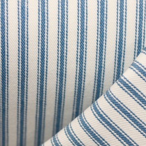 Waverly Classic Ticking in Denim Color. Blue and White. Suitable for ...