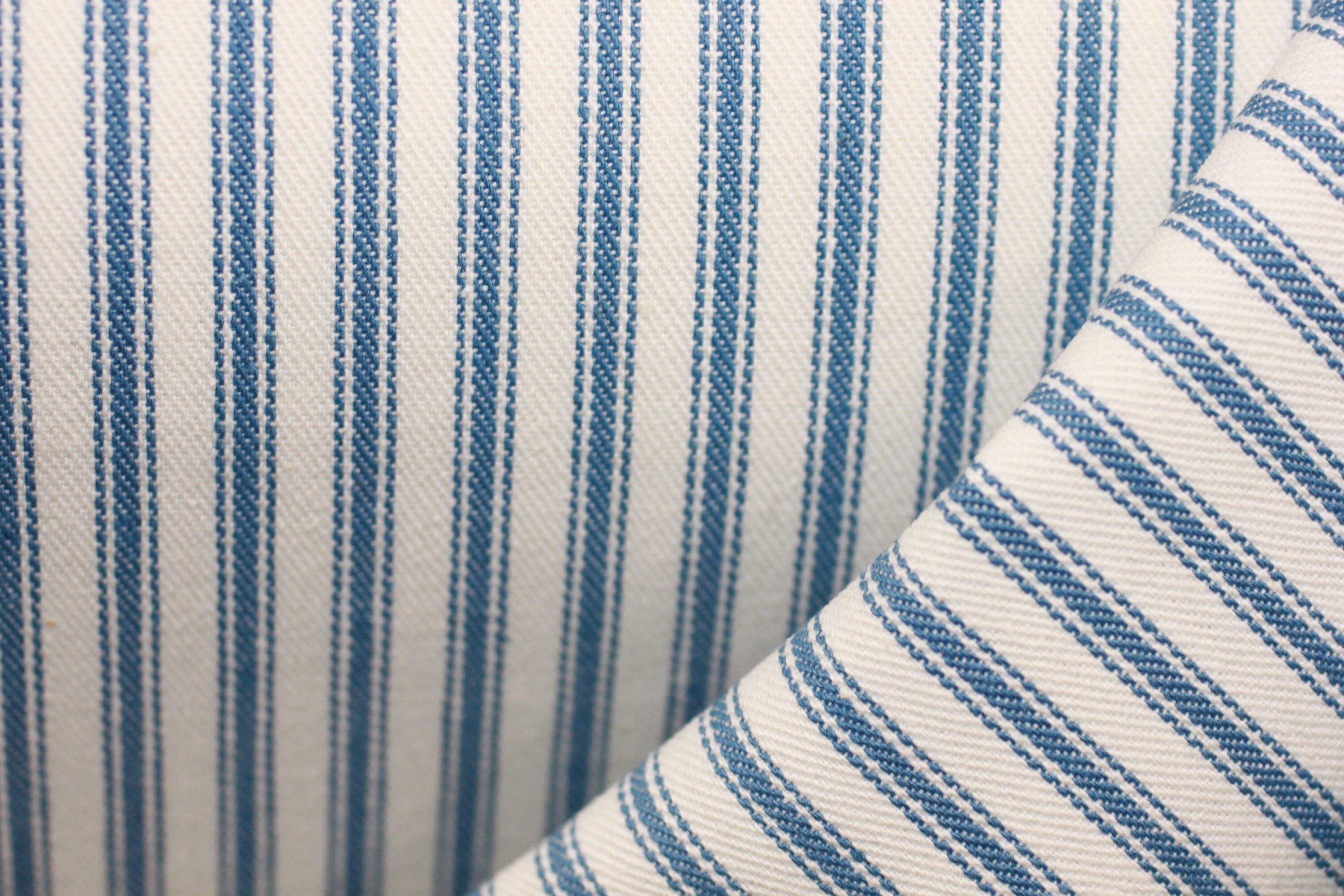 Waverly Classic Ticking in Denim Color. Blue and White. - Etsy