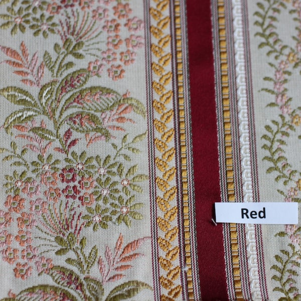 Red Striped Fabric - Etsy