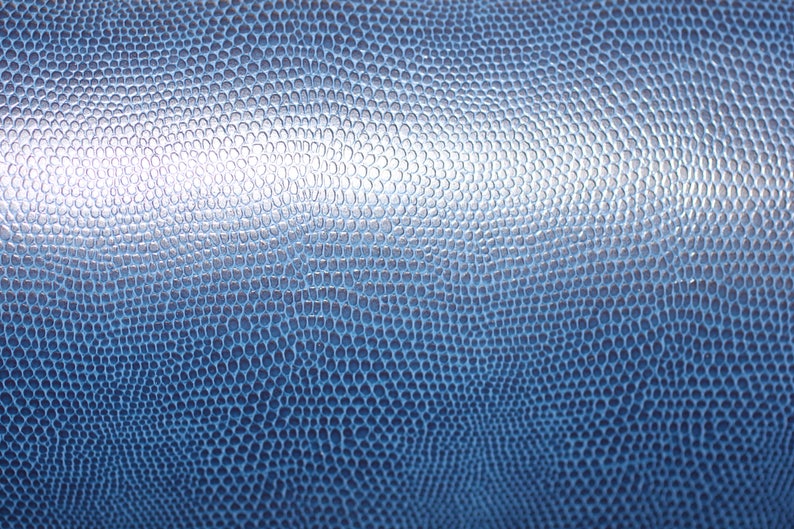 Vinyl Snake Pateren Moccasin Cobalt Blue by Majilite Fabrics - Etsy