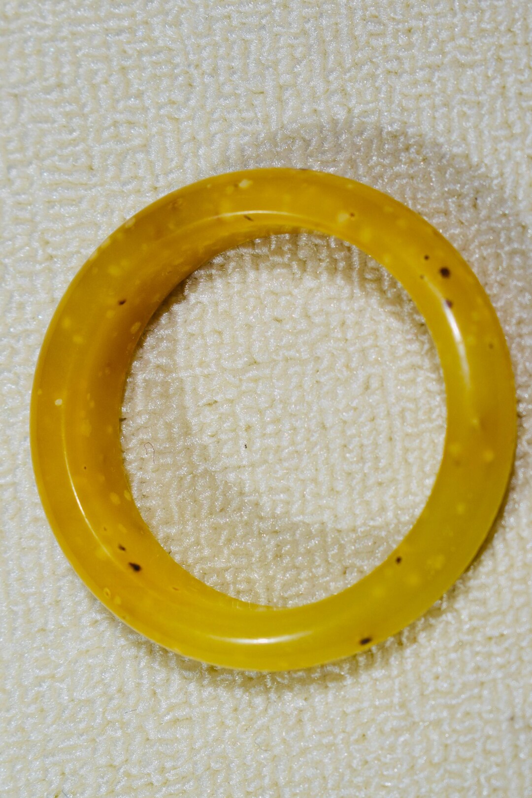 Handcrafted Yellow Jade Bangle Bracelet, Natural Smooth Jade Jewelry ...