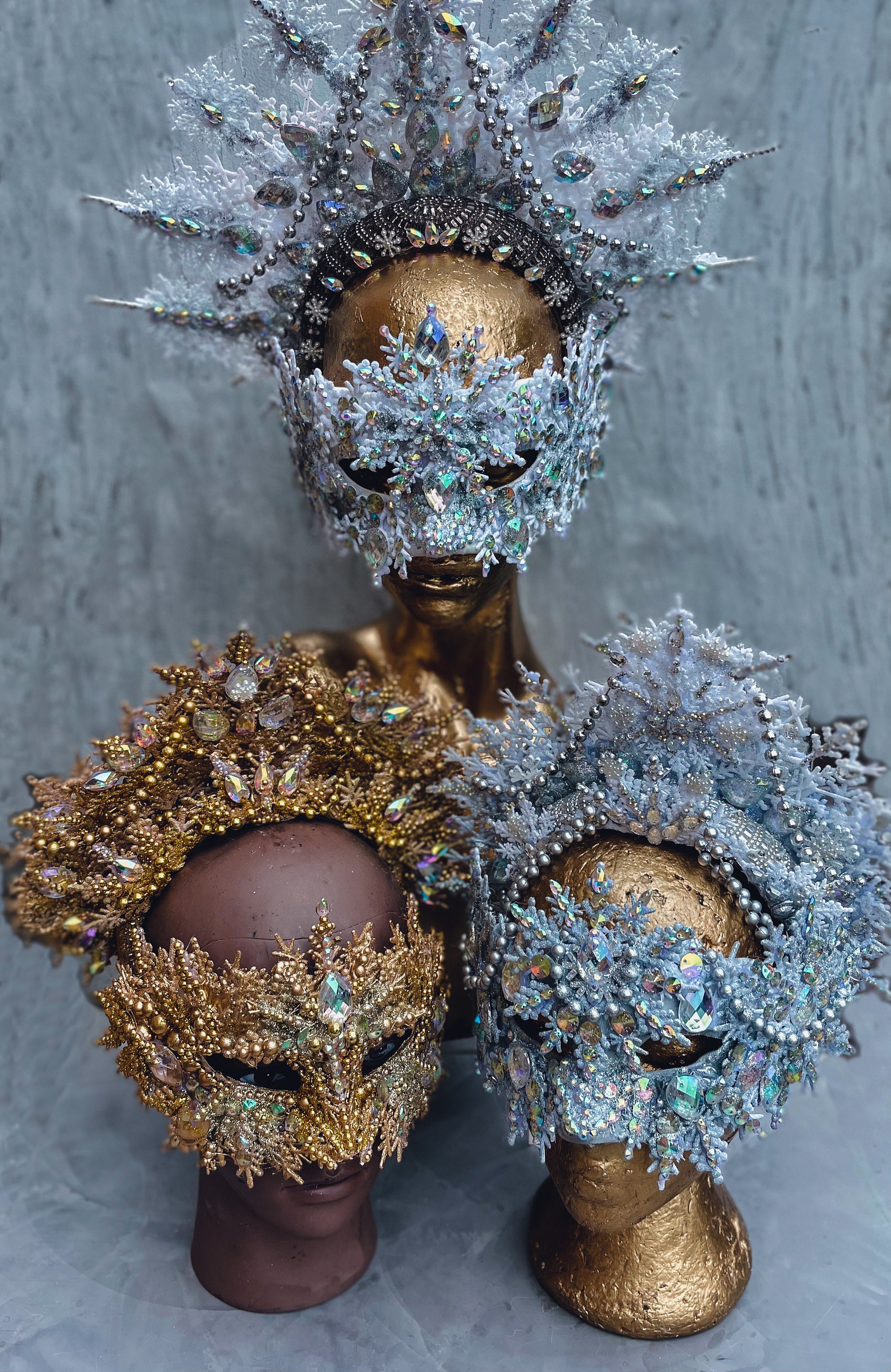 White Diamond Queen Masquerade Mask,snowflakes Mask,ice Queen Costume ...