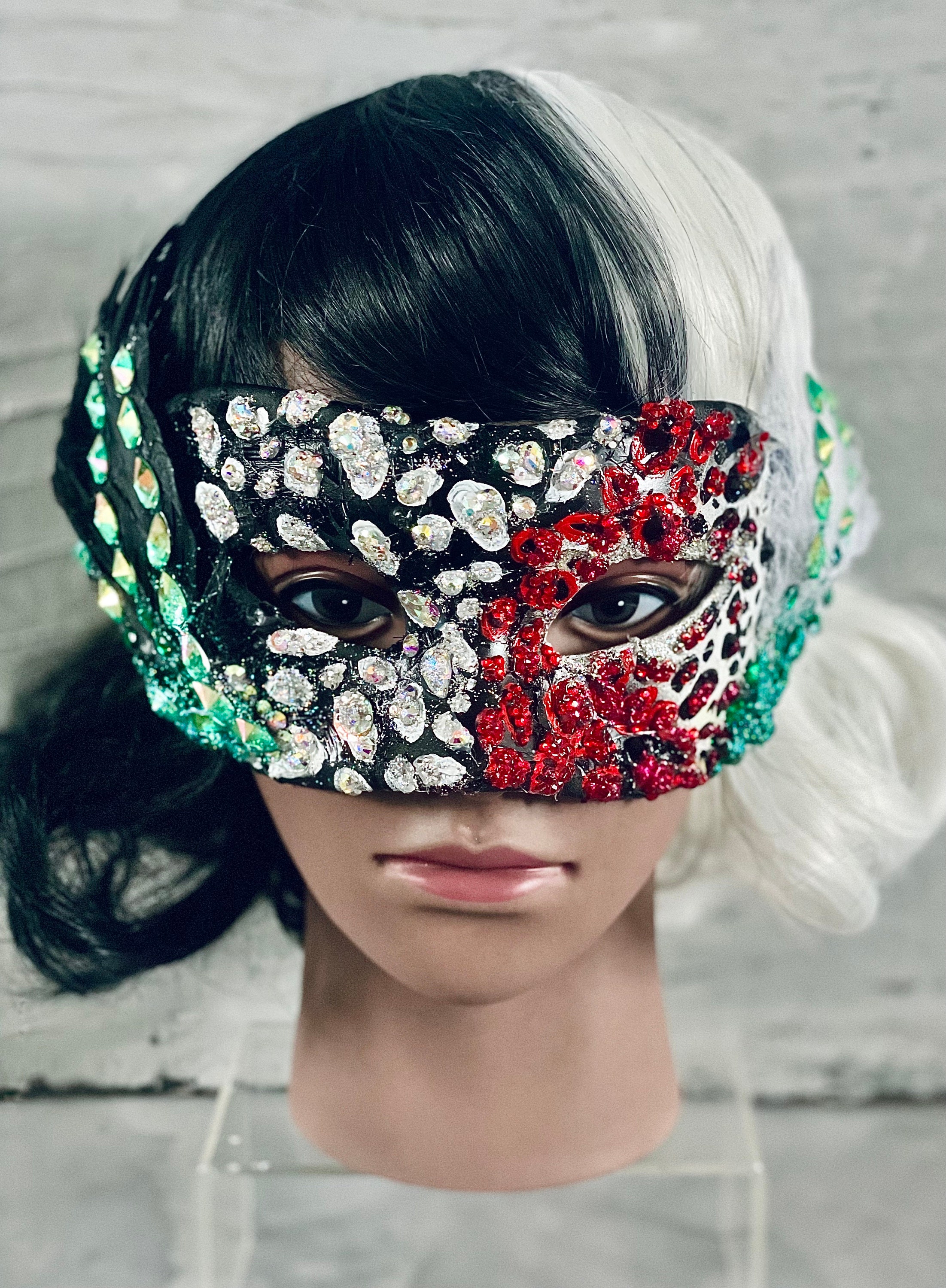 Cruella Masquarade Mask Cruella Cosplay Cruella De Ville - Etsy