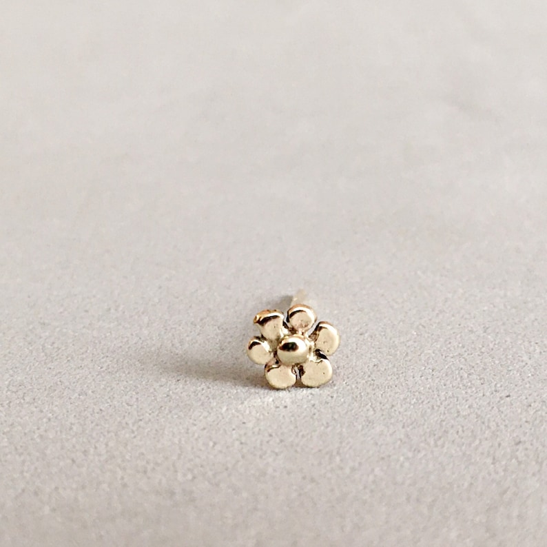 Helix Stud Earring 14K Gold Tragus Stud 20g 14K Earrings - Etsy