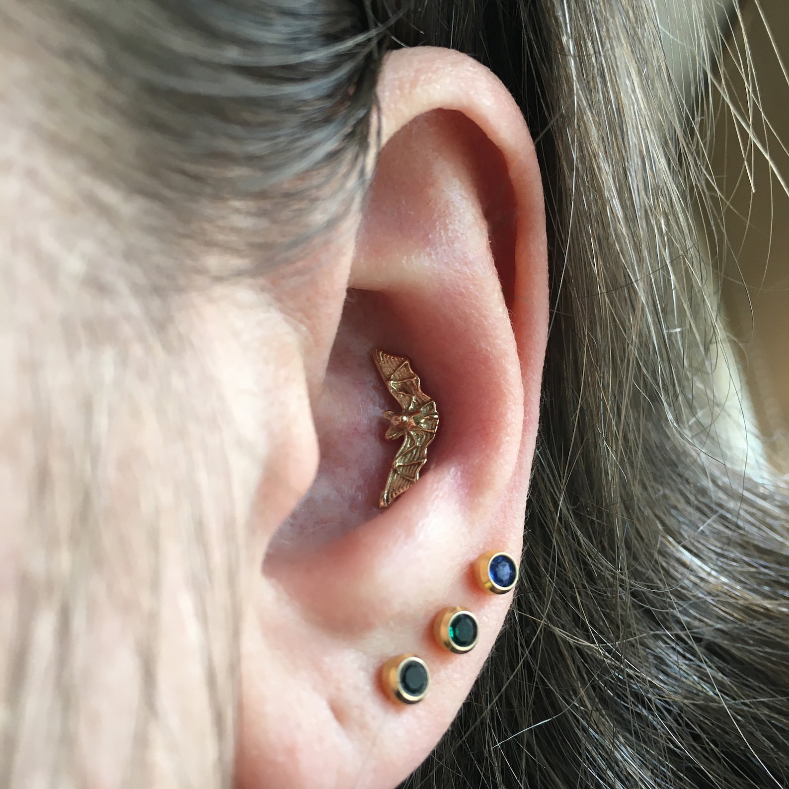 Conch Stud Earring Conch Earring Gold Bat Jewelry Conch - Etsy