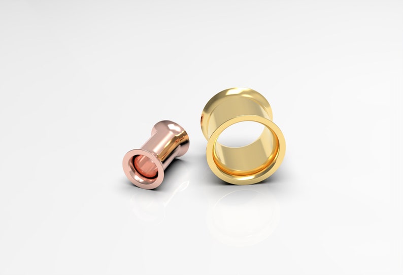 Gold Ear Tunnels and Plugs Gauge Earrings 2g Plug Tunnel - Etsy