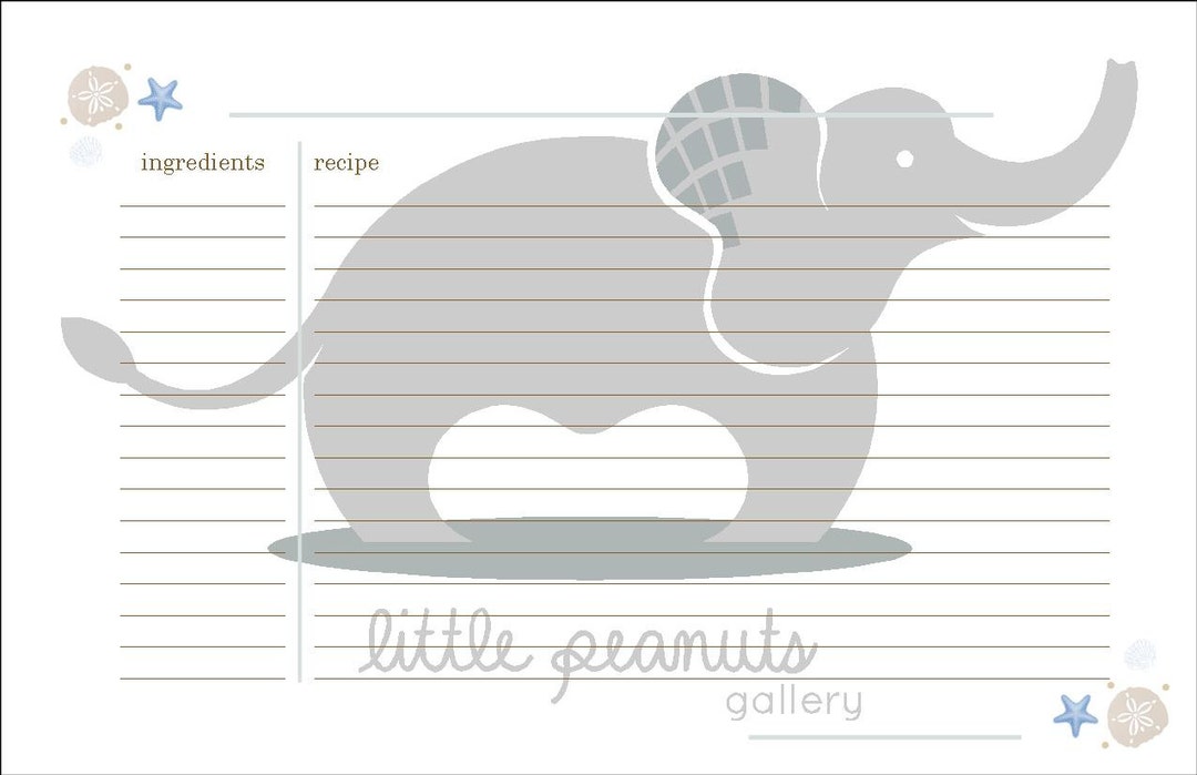 Nautical Recipe Cards - Etsy
