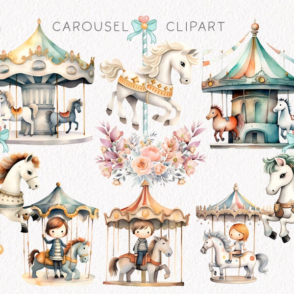 Carousel Clip Art - Etsy