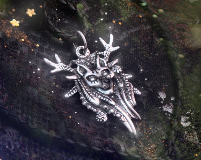 Elen of the Ways, the Antlered Goddess Pendant, 925 Sterling Silver ...
