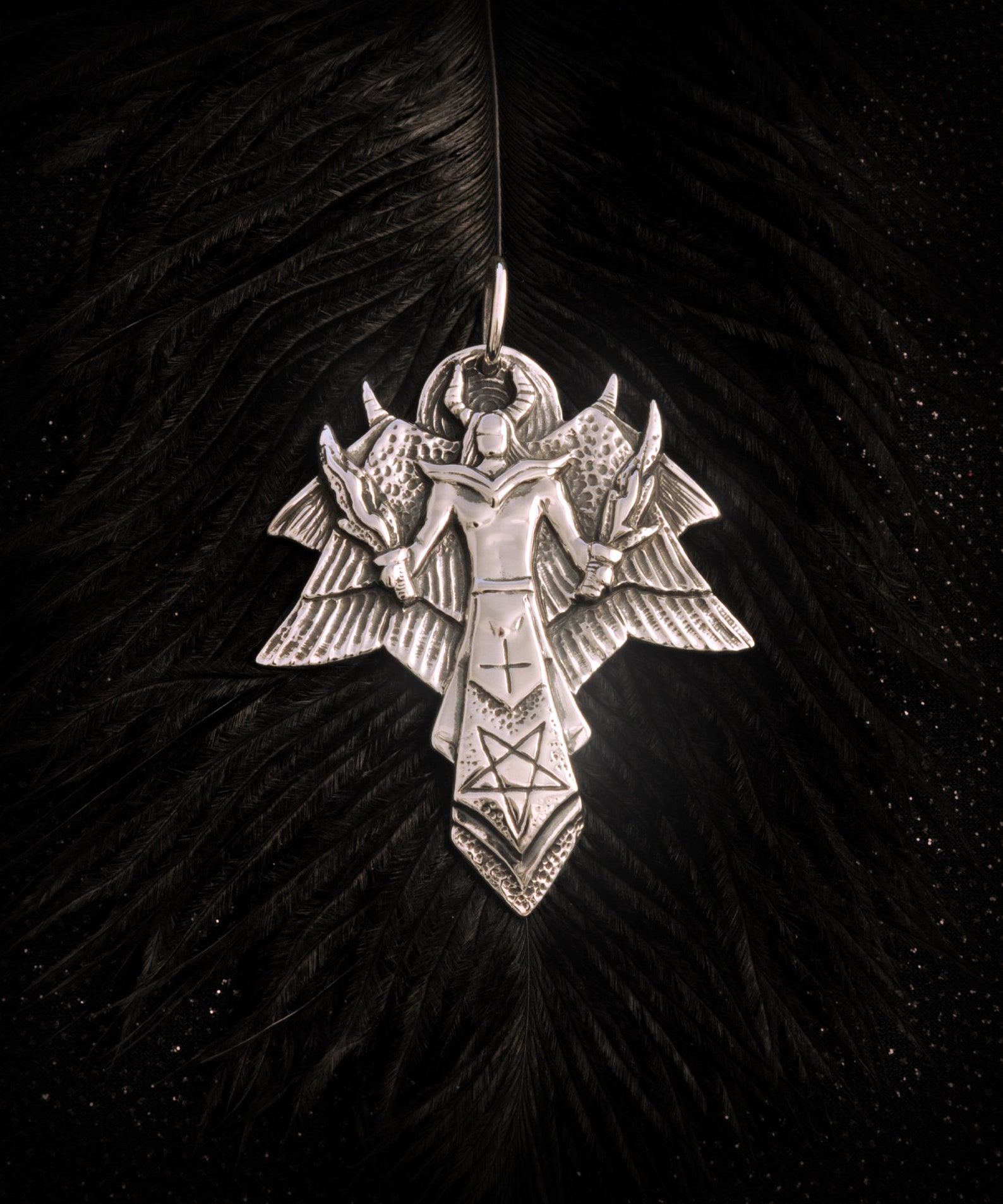 Lucifer the great Torchbearer pendant 925 sterling silver | Etsy