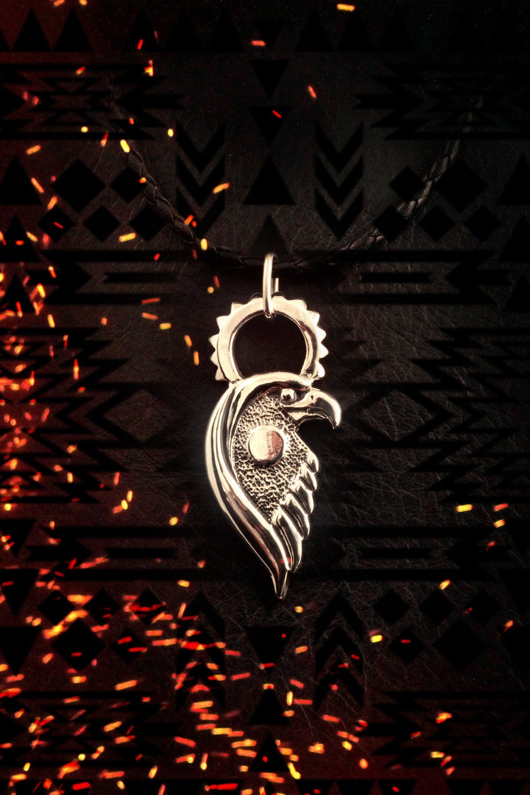 Solar Eagle Pendant, 925 Silver Jewelry, Shaman, Sun, Nature, Bald ...