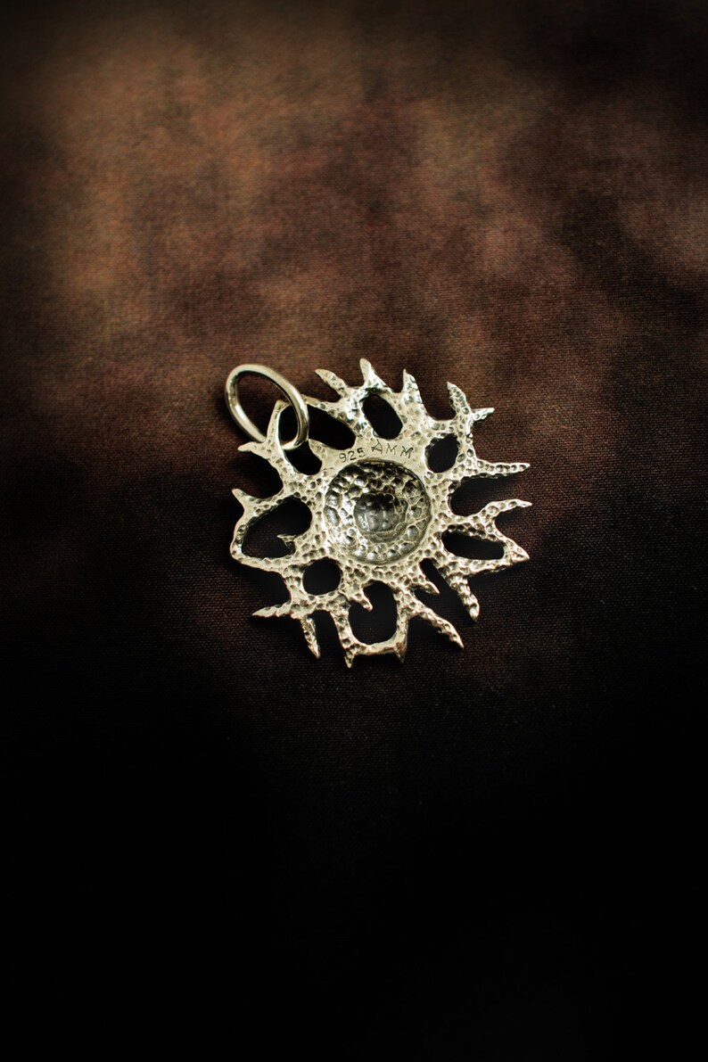 The Horned Sun Pendant 925 Sterling Silver Solar God | Etsy