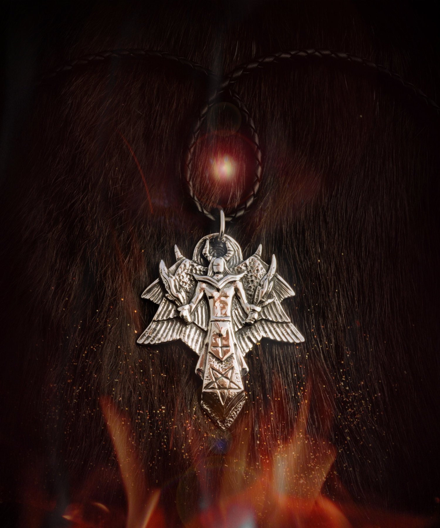 Lucifer the great Torchbearer pendant 925 sterling silver | Etsy