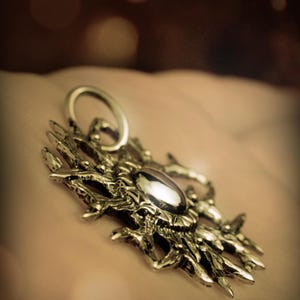 The Horned Sun Pendant, 925 Sterling Silver, Solar, God, Goddess ...