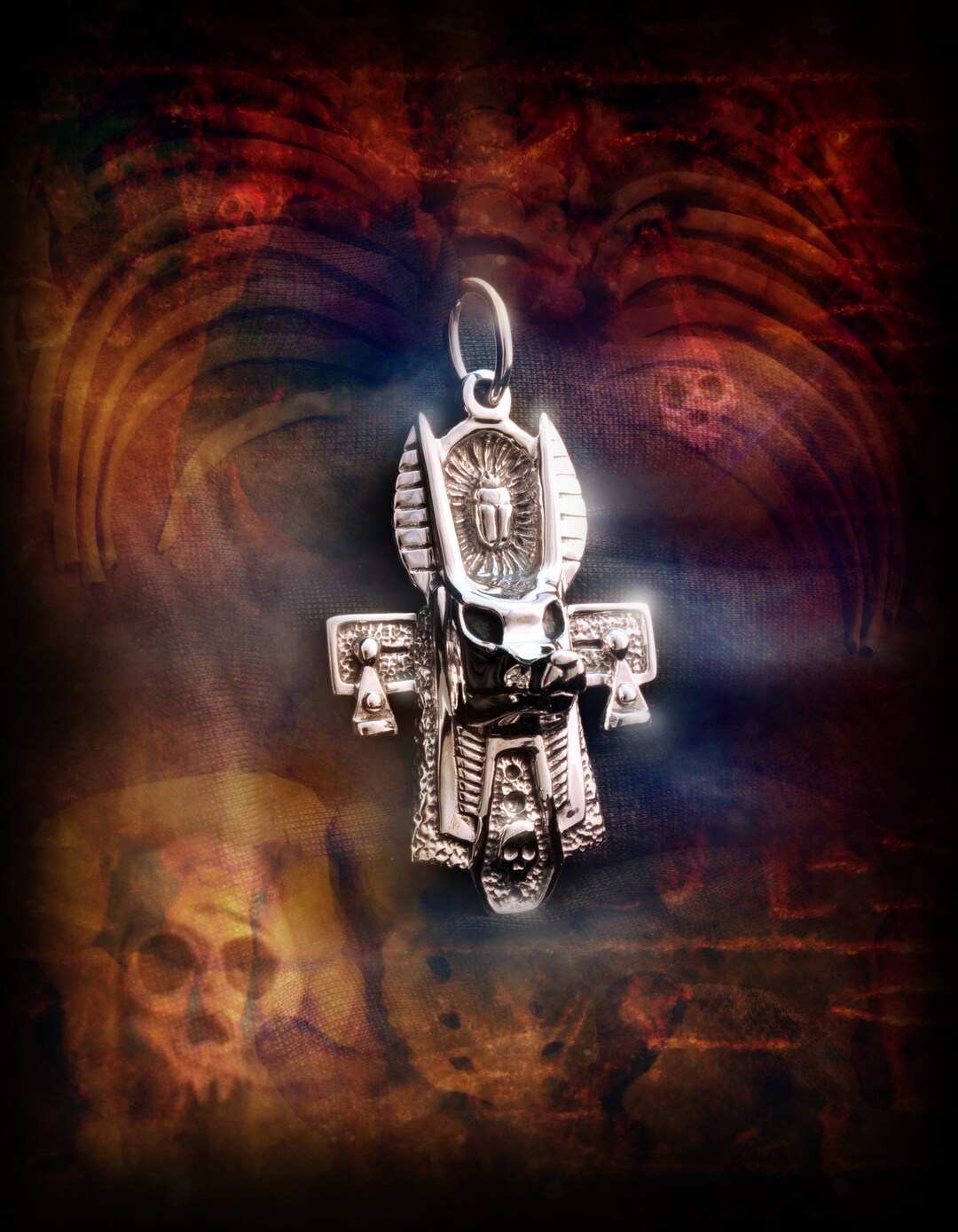 Buy Anubis the Great Lord of Death Talisman 925 Stering Silver Online ...