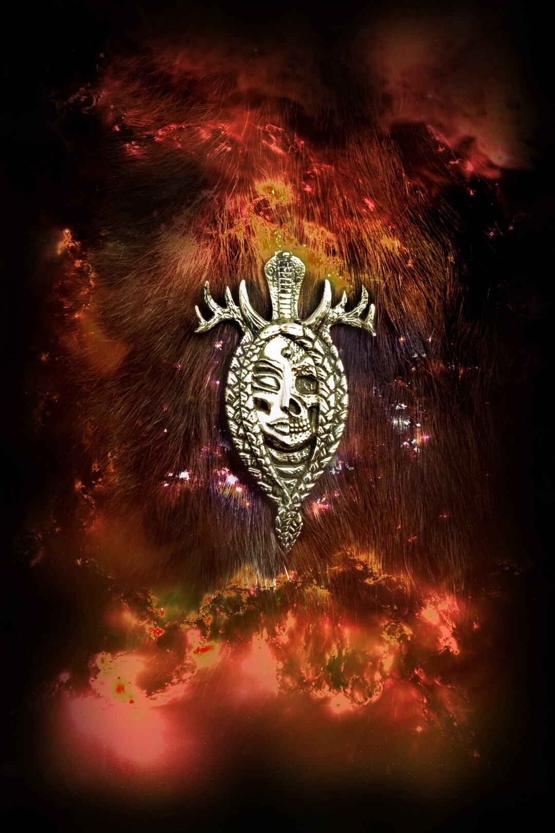 Hela, the Horned One Pendant, 925 Sterling Silver, Hel, Ear Rune, Norse ...