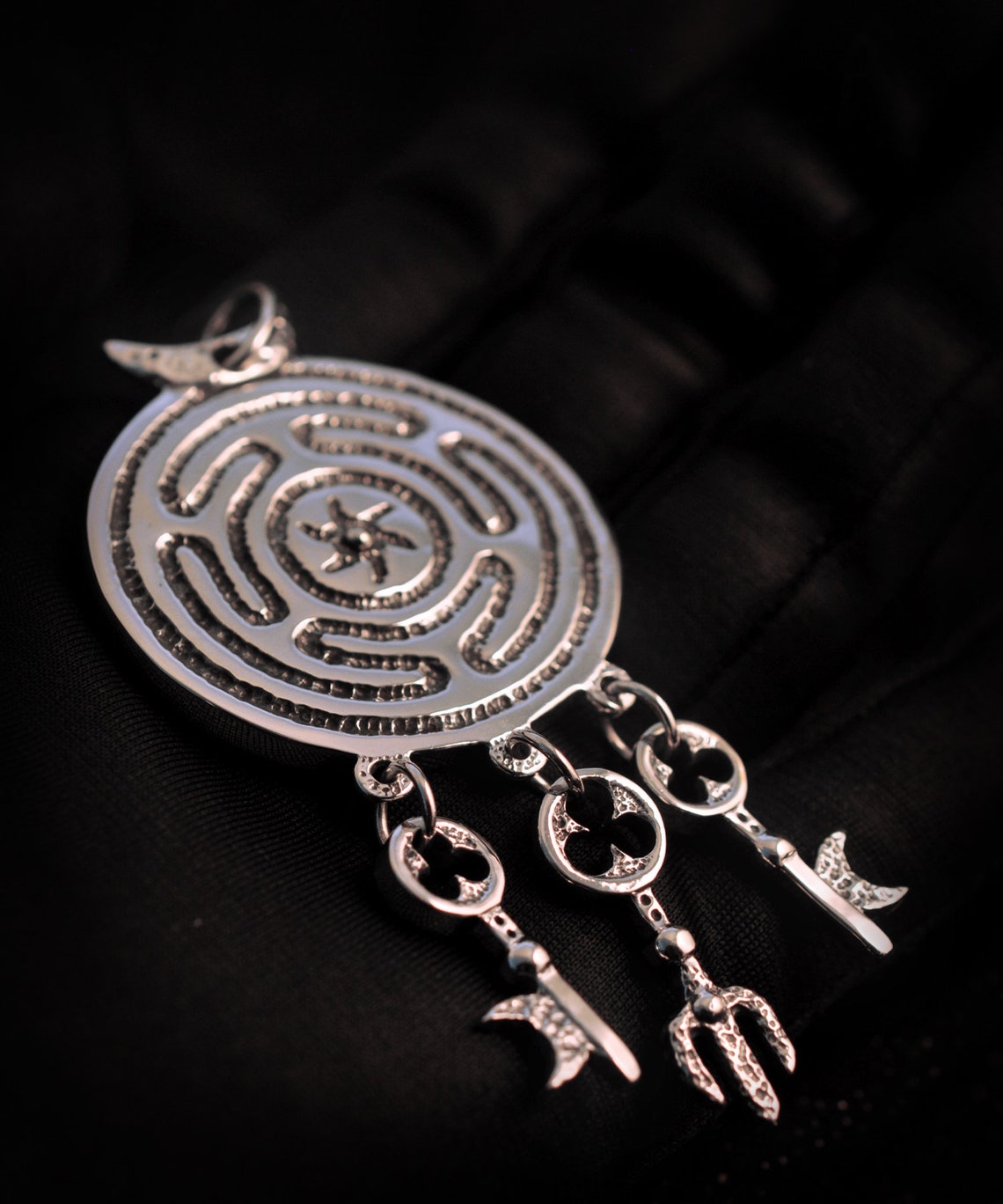 Hekate's sacred key ring pendant 925 sterling silver | Etsy