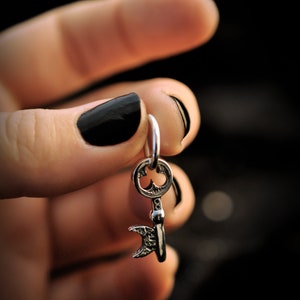 Hekate's Moon Key Charm, 925 Sterling Silver, Hecate, Goddess, Witch ...