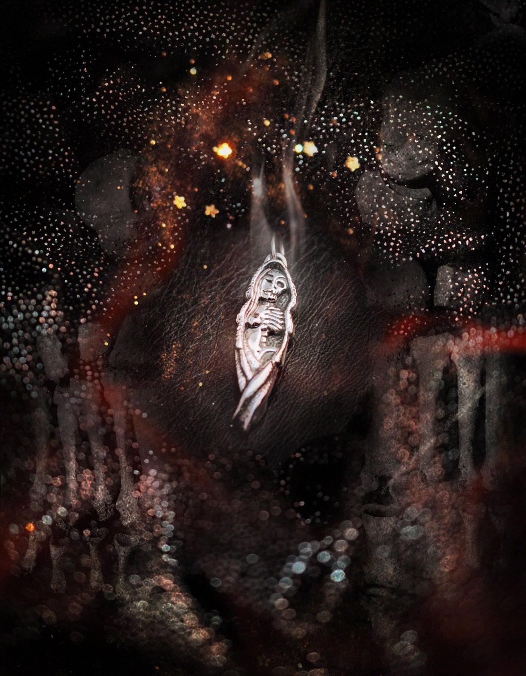 Hela, Our Lady of the Sacred Impermanence Talisman, 925 Sterling Silver ...